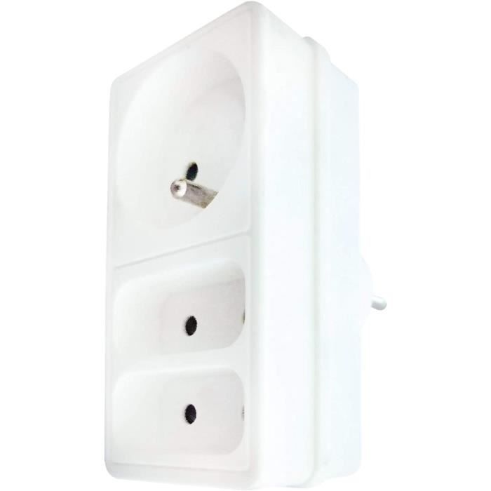 531191 Adapteur Fiche Multiprise Triplite | 3 Prise (1X16A, 2X6A ...