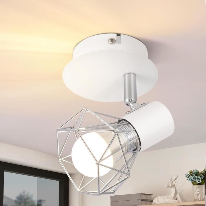 Plafonnier Led À 1 Flamme - E14 Spot De Plafond Orientable 350° Retro ...