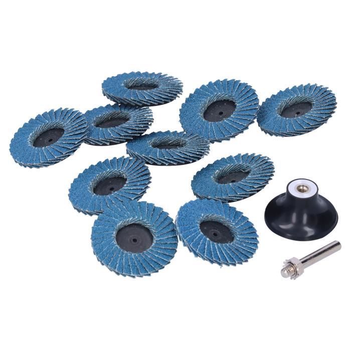 SAL 10Pcs Disque à lamelles 80grain Corindon Meule avec Disque en ...