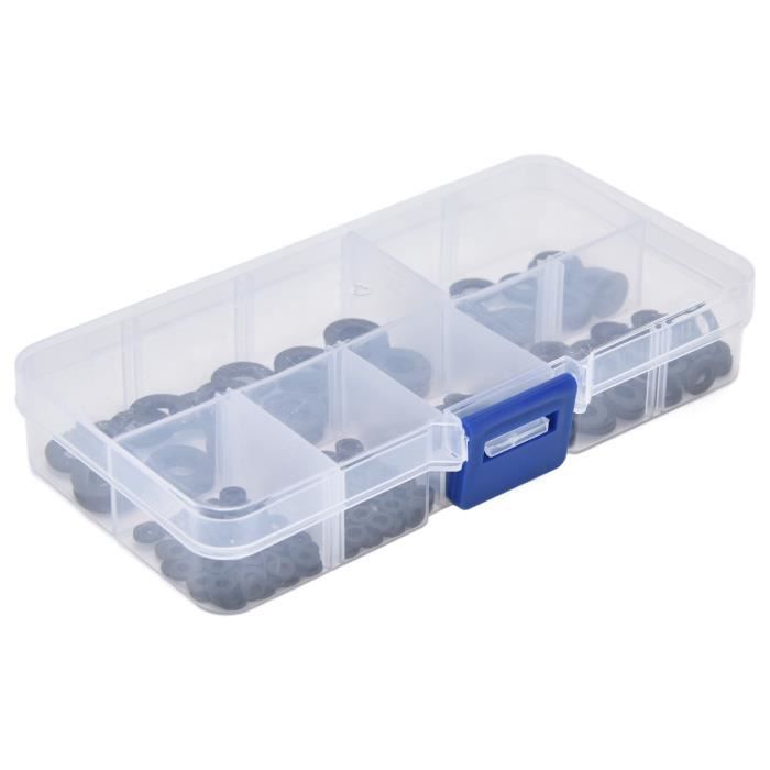 EJ.life joint d'espacement d'étanchéité 250 pièces rondelles en nylon noir kit d'assortiment de ...
