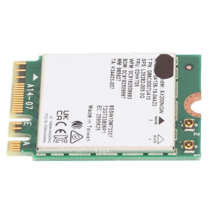 Carte fil WiFi 6 Carte Fil WiFi 6 M.2 pour Ordinateur Portable, Carte ...