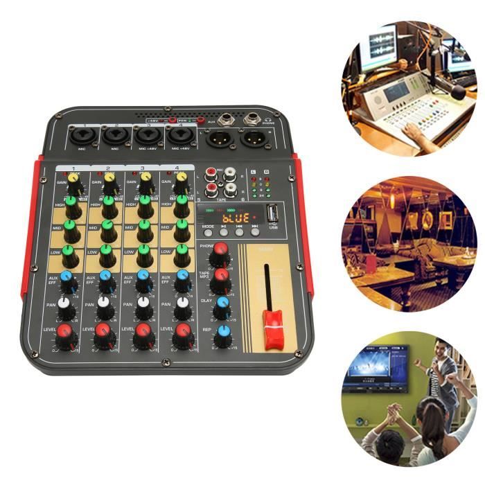 ROM Table De Mixage Professionnelle Sound Bluetooth Usb Mp3 Prise UE ...