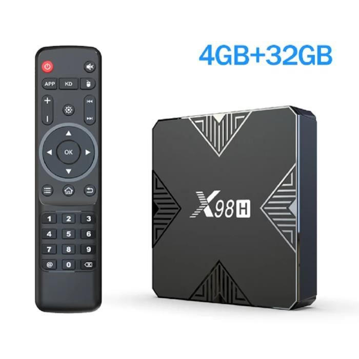 Boitier iptv Android 12.0 TV Box 4 Go+32 Go de Rom 4K WiFi 2.4Ghz Mini ...
