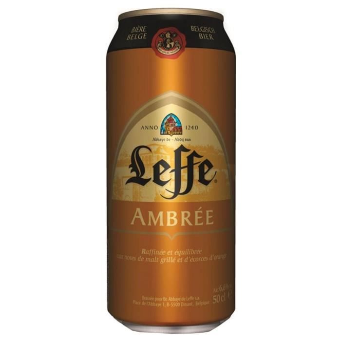 Leffe Ambrée 50cl (lot de 48 canettes) - La cave Cdiscount