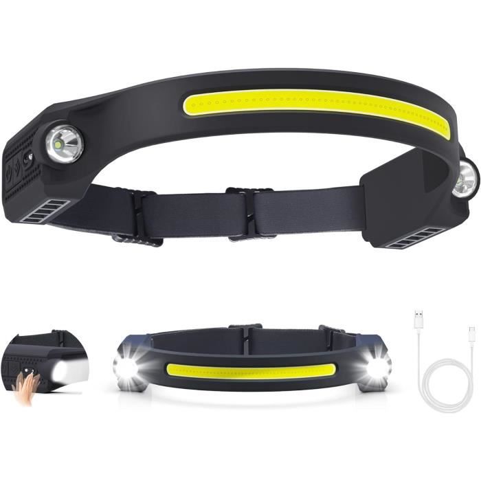 Lampe Frontale Rechargeable LED - Lampe Torche Frontale avec 6 Modes ...