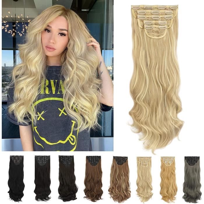 BARSDAR Extension a Clip Cheveux Naturel, Extension de Cheveux ...