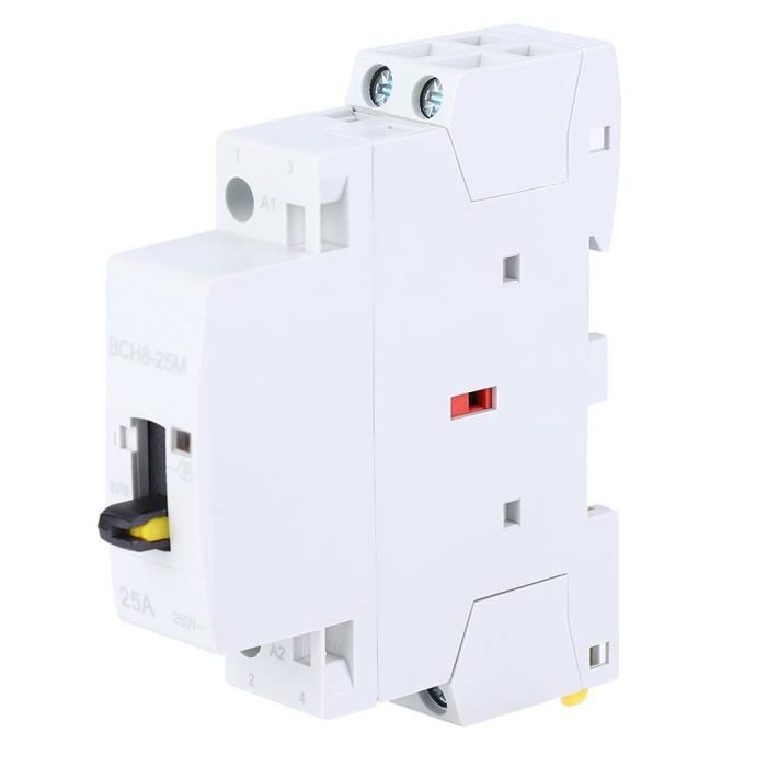 Contacteur modulaire AC 2P25A avec fonction de commande manuelle 230V ...