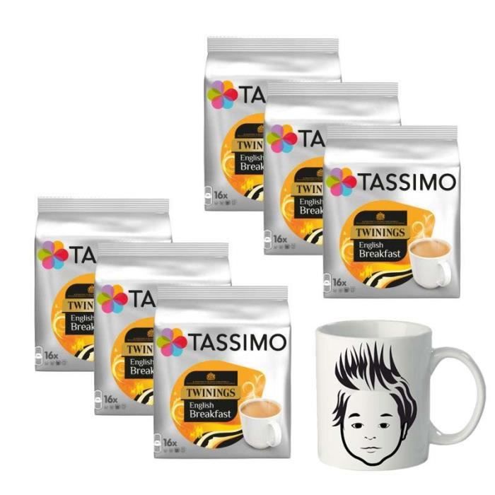 6 Tassimo Twinings English Breakfast + Mug - Cdiscount Au quotidien