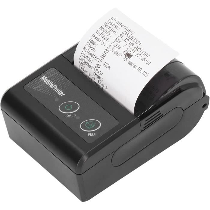 Imprimante De Reçus Bluetooth, 57 Mm Portable Usb Personal Bill Mobile ...