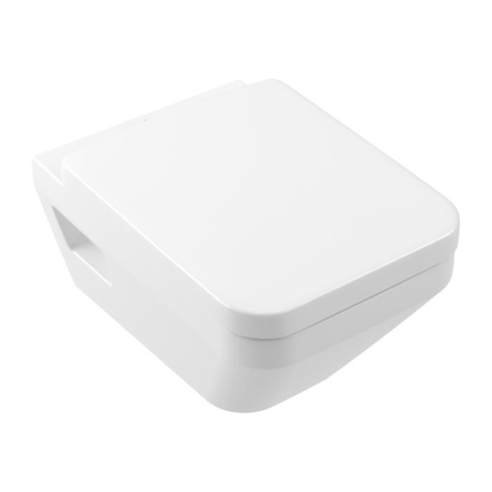 WC suspendu sans bride VILLEROY ET BOCH Architectura Twistflush rectangle avec abattant ...