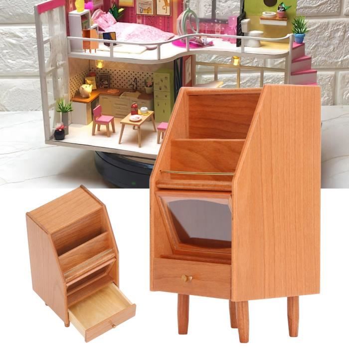 YOSOO Miniature Meuble Maison de Poupée en Bois de Cerisier - Texture de qualité supérieure ...