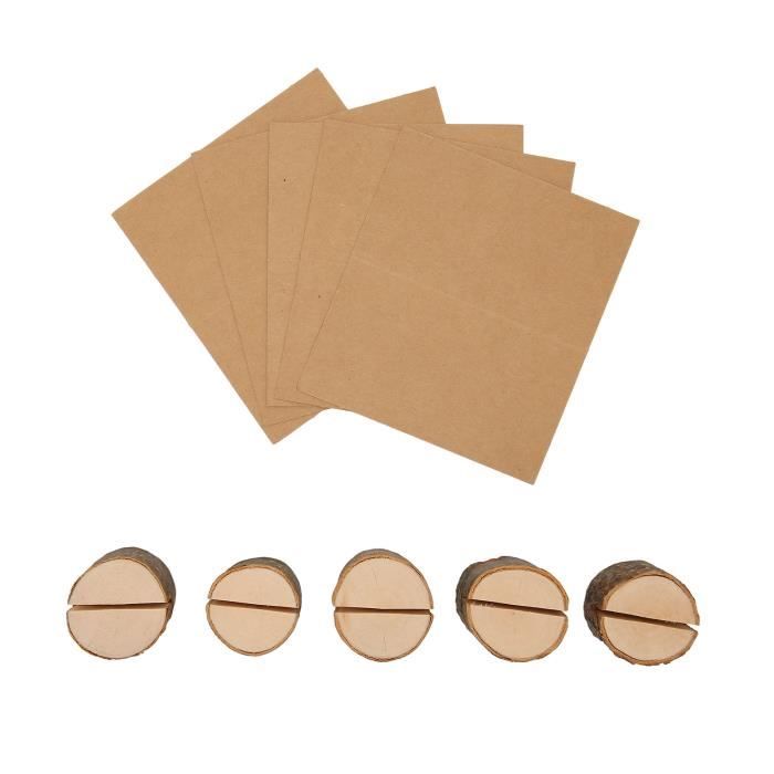 Porte-numéros de table en bois - ZJCHAO - Rustique - Blanc - 5 Pièces ...