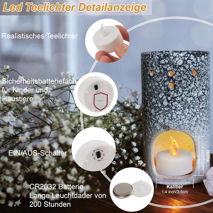 12 Bougies Chauffe-Plat LED: Flamme Vacillante Réaliste Bougie LED Sans ...