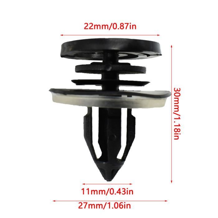 10 pièces Clips de fixation pour garniture de panneau de porte de voiture pour AUDI A3 8P A4 B6 ...
