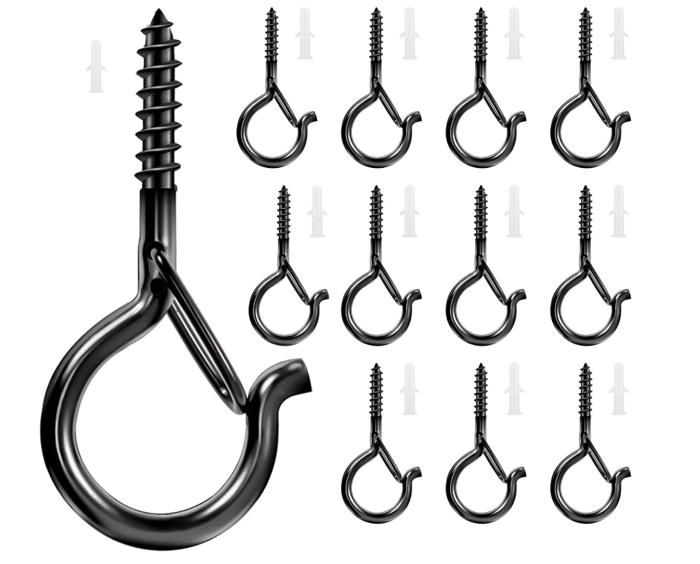 12 Pièces Crochet Visser,Crochet Cisser Bois Piton à Visser Vis Crochet ...