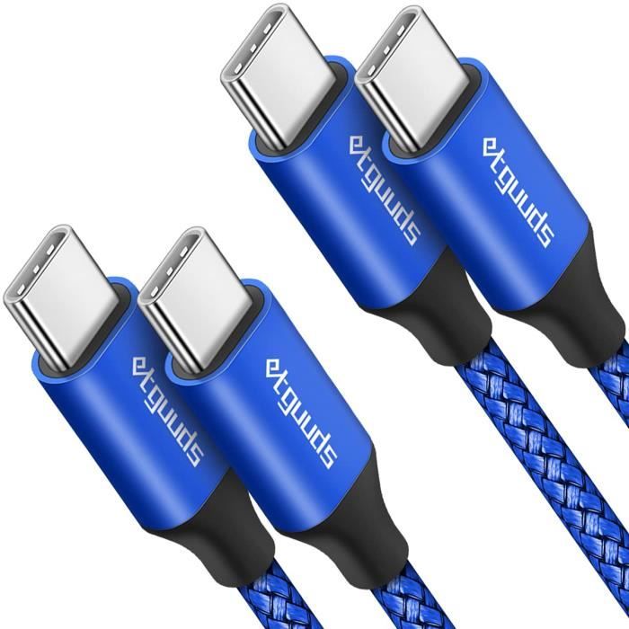 Câble USB C vers USB C [1M 2Pack], 60W Cable USB C Charge Rapide Type C ...
