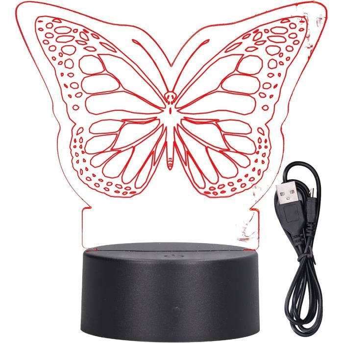 Veilleuse Led 3D Colorée Réglable, Veilleuse 3D Colorée Clignotant ...
