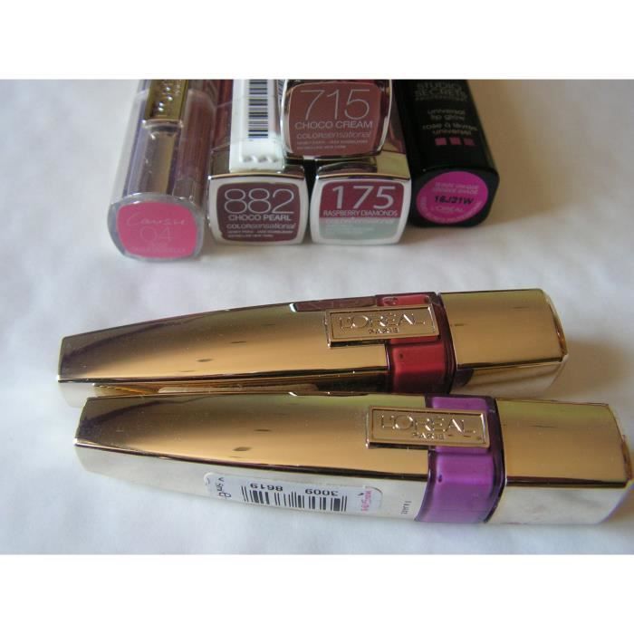 Lot de 7 rouge à lèvres et gloss l oréal maybelline - Cdiscount Au ...