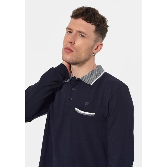 Polo Homme en 100% coton bio MITER Bleu - Cdiscount Prêt-à-Porter