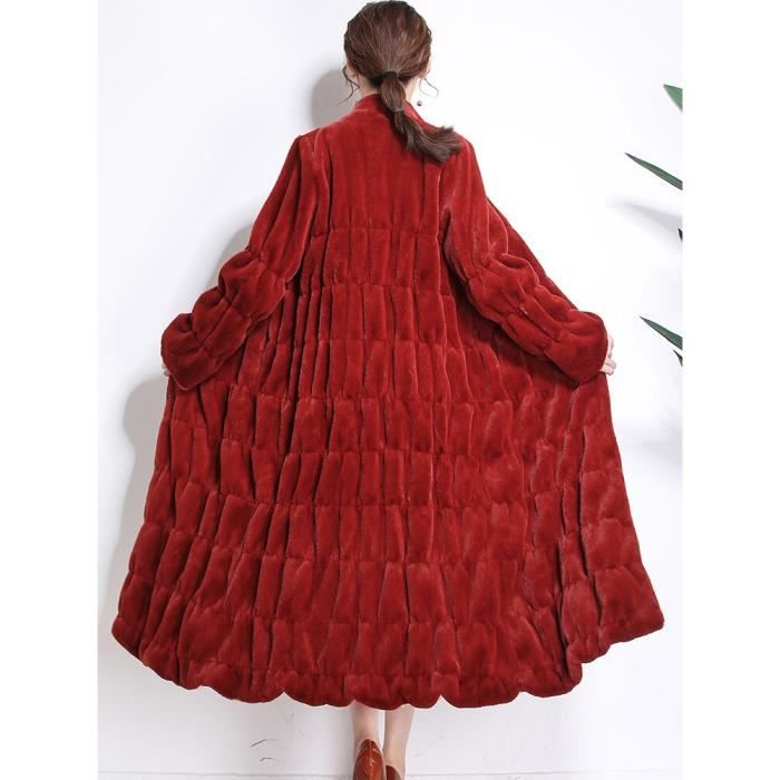 Nerazzurri piste longue moelleux fausse fourrure manteaux femmes hiver ...