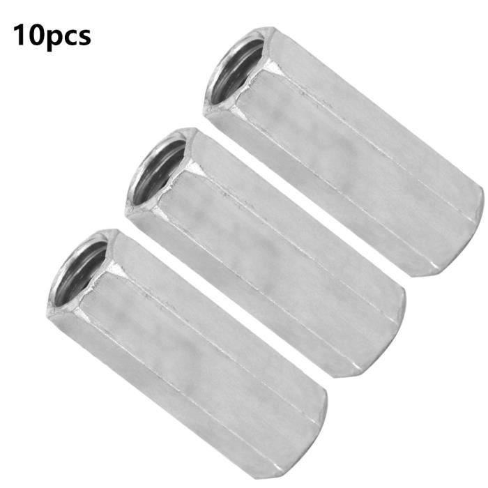 SURENHAP écrous longs 10 pièces M8 longue tige écrou Hex Hexagonal manchon écrou entretoise ...
