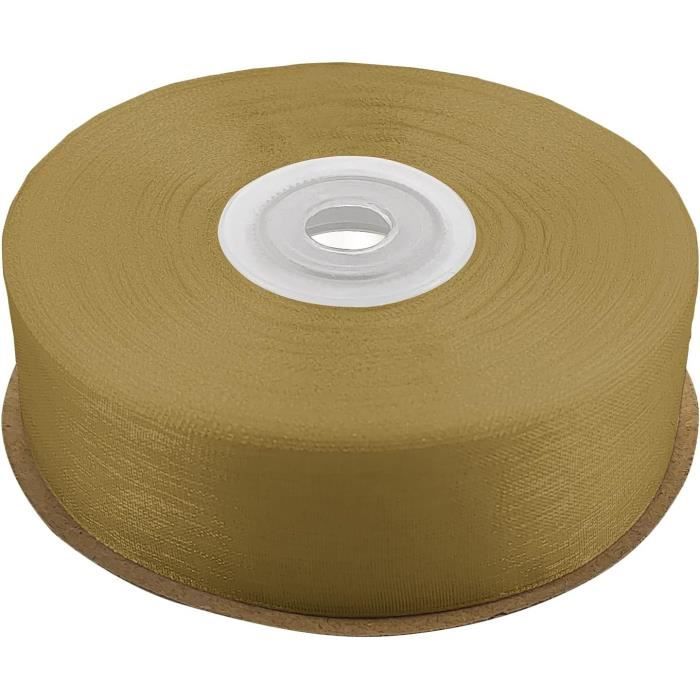 Ruban 25Mm X 32M Couleur Or Ruban Décoratif Ruban Cadeau Satin Et ...