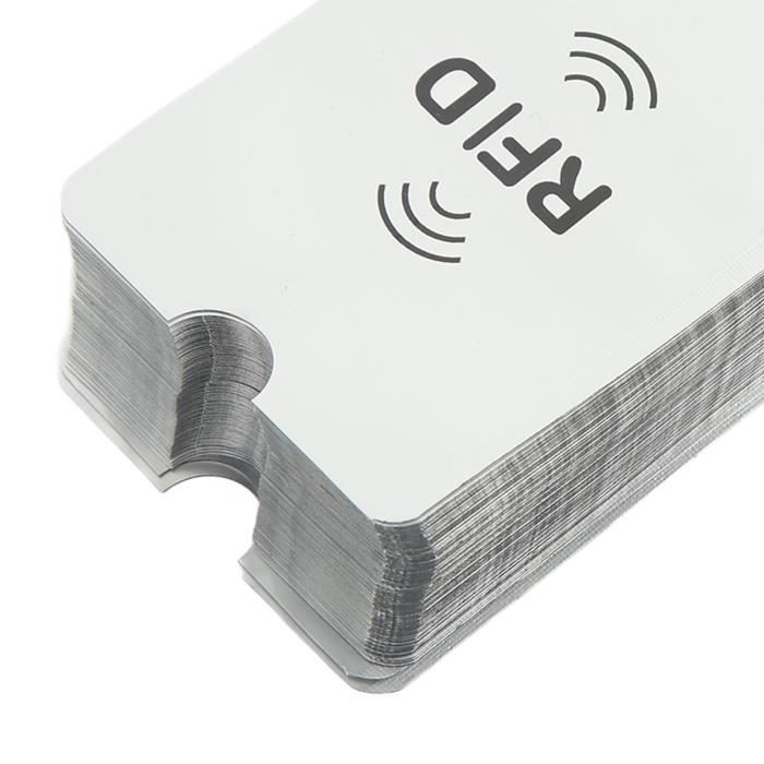 ZJCHAO Protège carte anti-scan aluminum 100PCS, anti démagnétisation ...