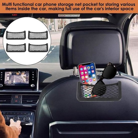 4Pcs Filet Rangement Voiture,Filet De Rangement Camping Car,Rangement ...