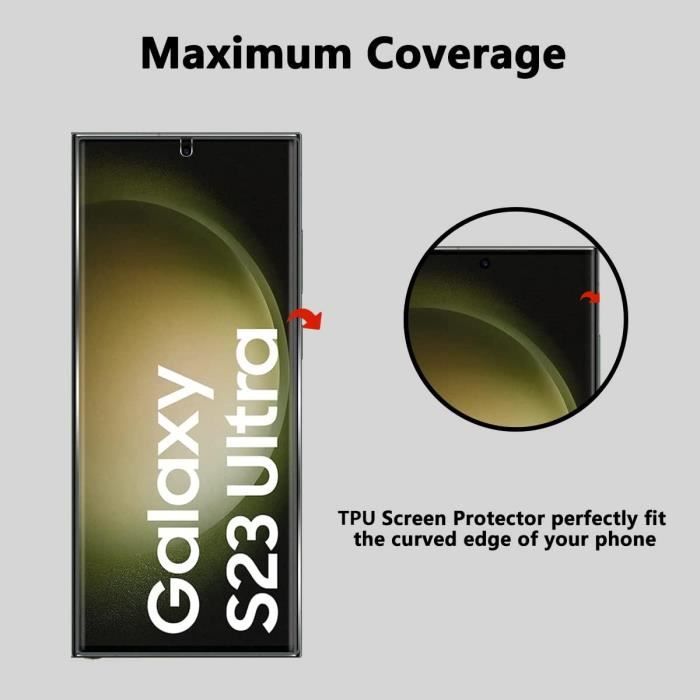 Protection Écran Pour Samsung Galaxy S23 Ultra+ Caméra Arrière Protecteur Verre Trempé [2+2 ...