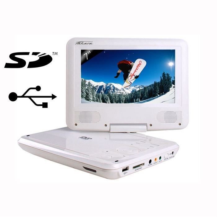 TAKARA VR132W - Lecteur DVD portable 7" Blanc - Cdiscount TV Son Photo