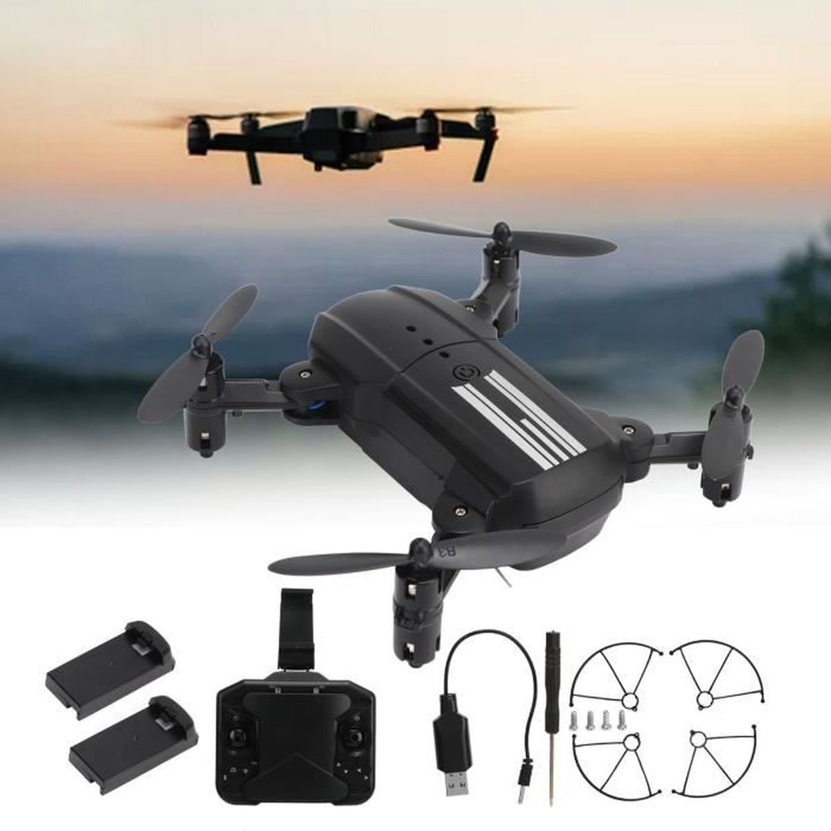 ESTINK Mini drone Drone quadrirotor télécommandé H19 Mini RC Drone avec ...
