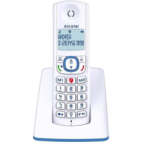 ALCATEL F530 - Téléphone Fixe Sans Fil DECT - Grand Écran Rétroéclairé ...