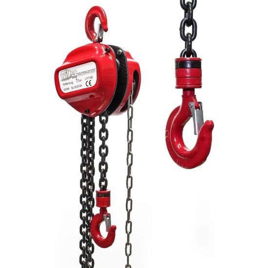 Palan À Chaîne 1T Longueur De Chaîne 3M Hauteur De Levage 2,5M Chage ...