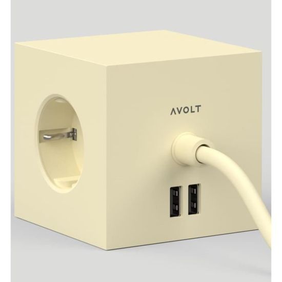 Multiprise Electrique - Multiprise USB Cube avec 3 Prises et 2 Ports ...