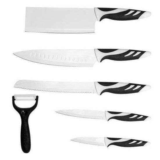 COUTEAUX CECOTEC TOP CHEF BLANC C01023 (6 PIÈCES) - Cdiscount Maison