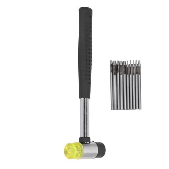 Jeu de poinçons creux ronds pour le bricolage Tailles marquées en acier ...
