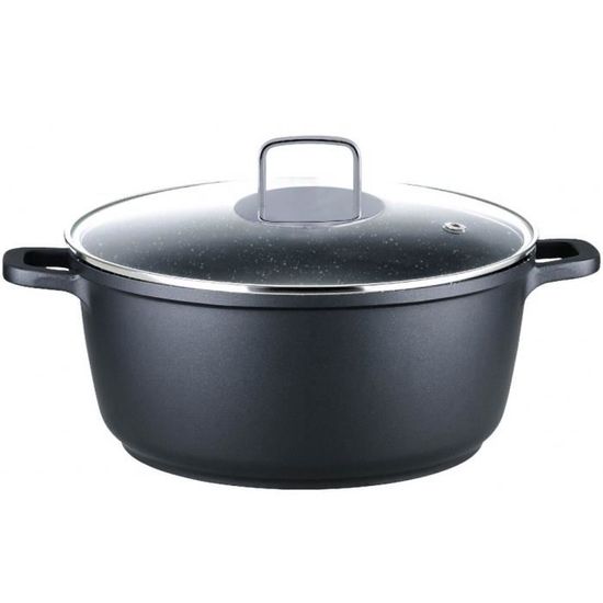 Marmite avec couvercle 40cm/19L façon pierre - Cdiscount Maison