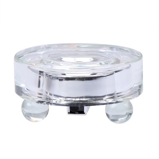 LED Light-up Crystal Light Stand Round Display Base Holder for Crafts ...