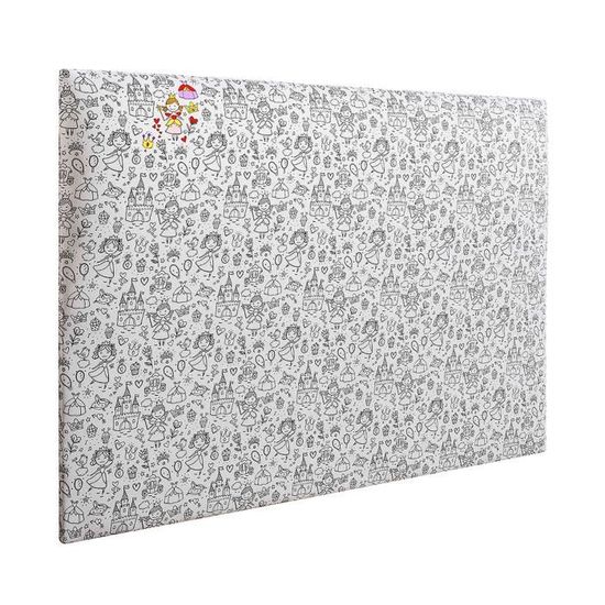 Tête de lit personnalisable à colorier Princesse 140 - Someo ...