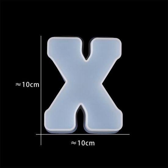 Moule en siliconeX-White--Moule Alphabet En Silicone, Lettres ...