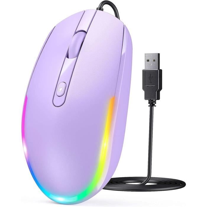 Souris filaire PC avec câble, 1600 DPI USB Mouse filaire pour ...