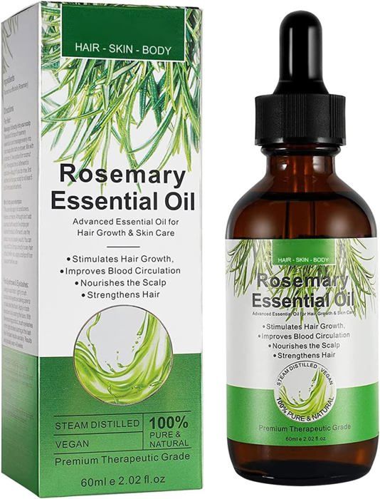 Huile de romarin pour la croissance des cheveux, huile essentielle de romarin biologique pour ...