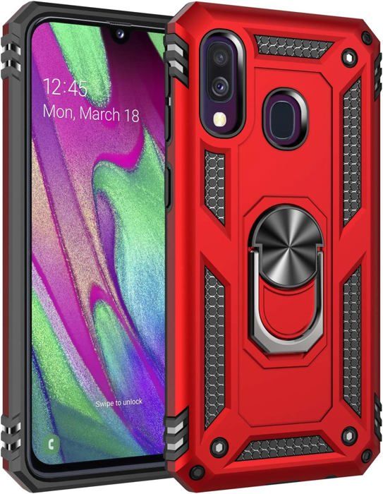 Étui Portable Samsung Galaxy A40 Rouge avec écran en Verre Trempé et ...