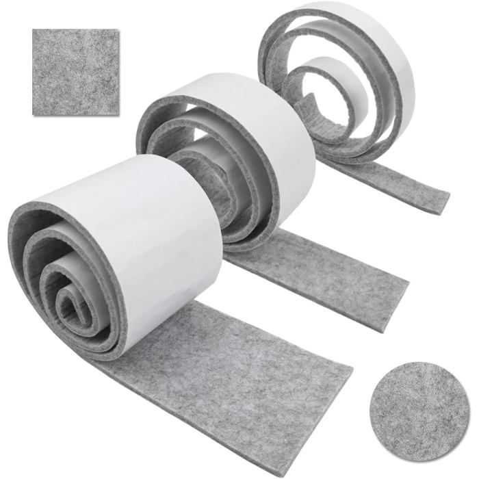3 Rolls of Non-Slippery Felt Furniture Pads for Chairs Free Cutting of ...