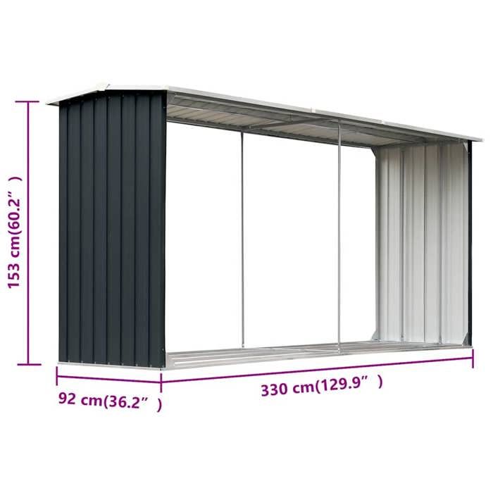 Elégant Portant de bois de chauffage Anthracite - Abri de stockage à ...