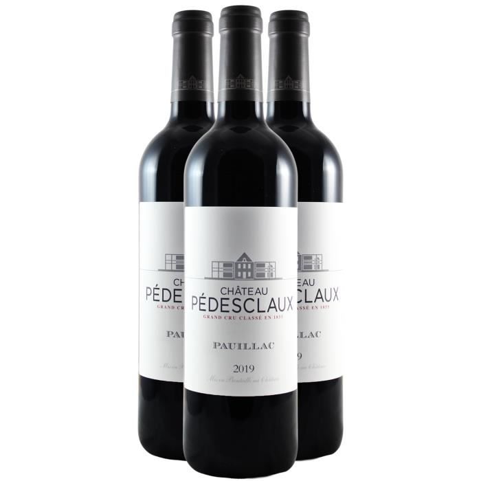 Château Pédesclaux Rouge 2019 - Lot de 3x75cl - Vin Rouge de Bordeaux ...