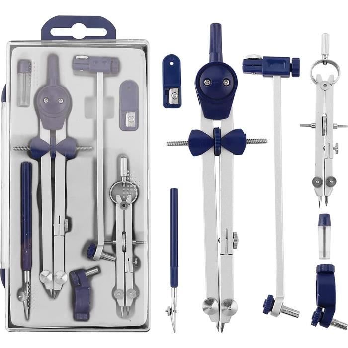 Lot De 7 Compas Professionnels En Acier Inoxydable Avec Tête À Ressort ...