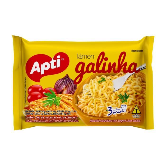 Pâtes Nouilles instantanées au poulet - APTI - 70g - Cdiscount Au quotidien