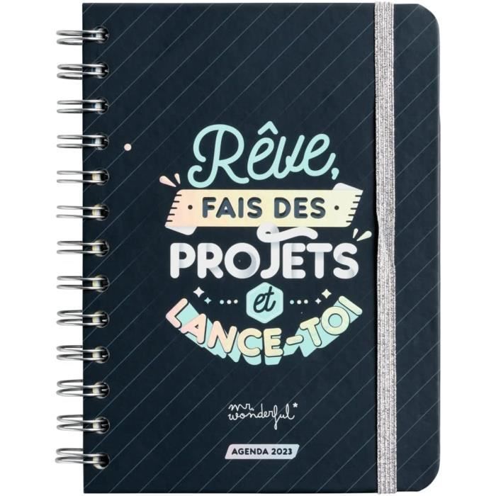 Agenda classique petit format 2023 Semainier - Rêve, fais des projets ...