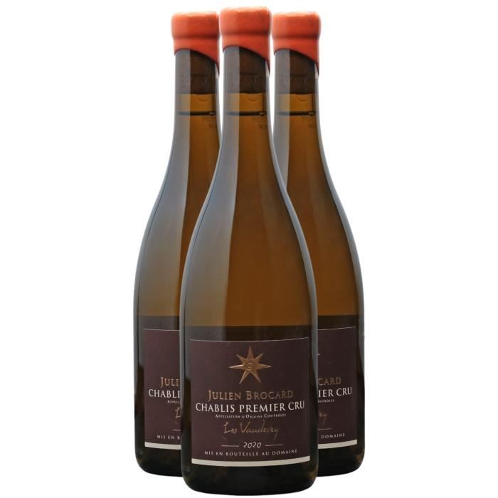 Chablis 1er Cru Vau de Vey Blanc 2020 - Lot de 3x75cl - Domaine Julien ...